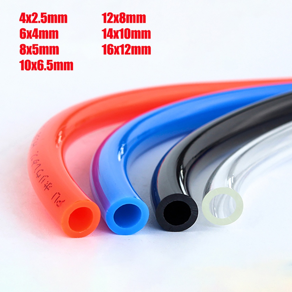 1Meter Polyurethane Flexible Tubing Pneumatic PU Pipe Tube Air Water High Pressure Hose | Shopee ...