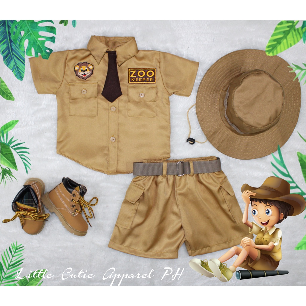 ZOOKEEPER/SAFARI EXPLORER OUTFIT (FREE NAME) for Birthday Boy | Shopee ...