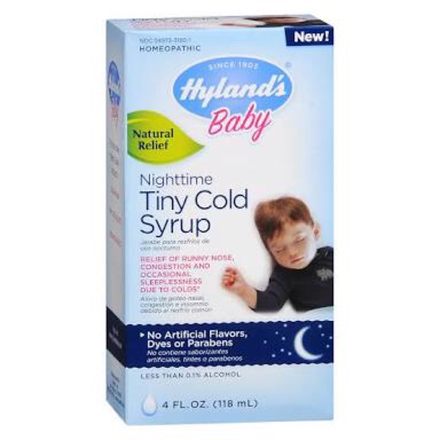 Hyland's baby nighttime tiny cold syrup | Shopee Philippines