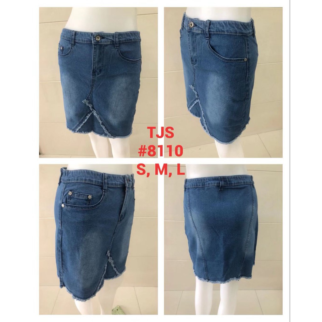 VIVENA New Denim Tattered Skirt Women's Maong High-waisted Skirts w ...