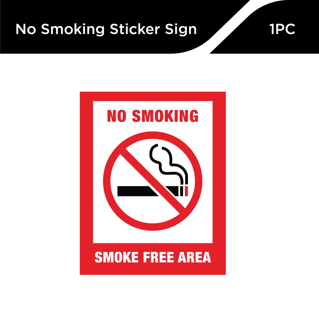 Dsign 1pc No Smoking Sticker Warning Signl Vinyl Sticker l waterproof l ...