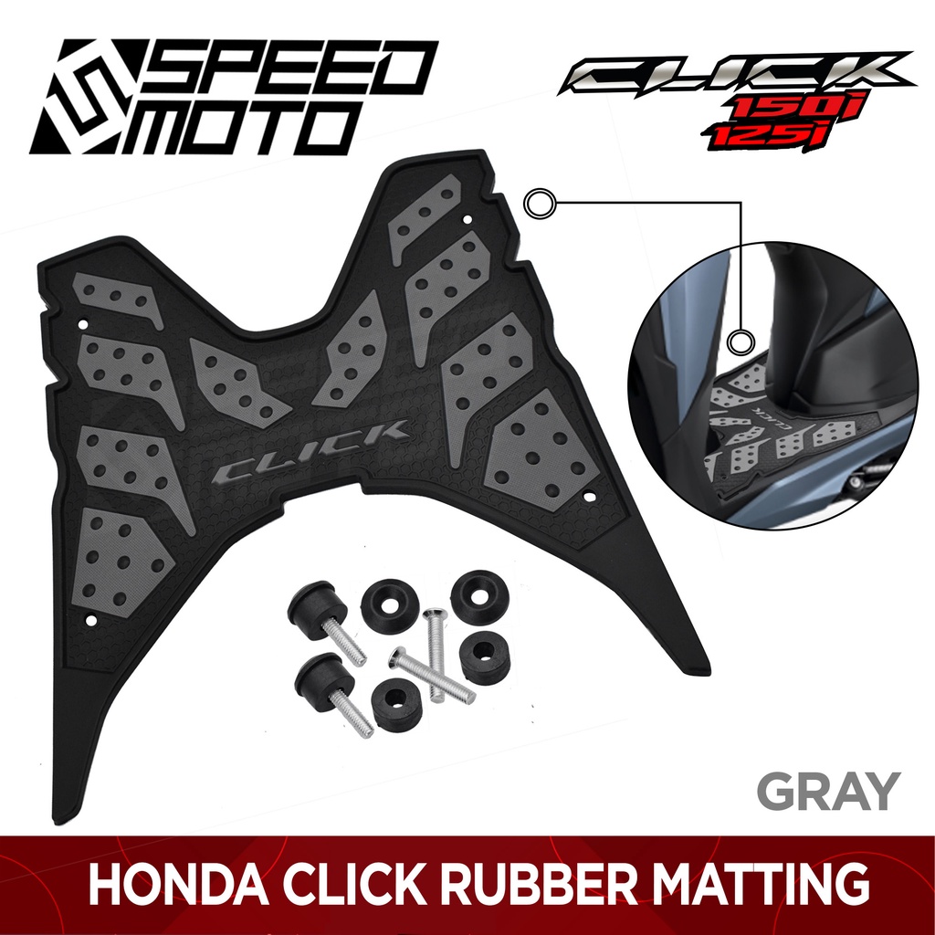 HONDA CLICK 125i /150i FOOTBOARD RUBBER MATTING WITH BOLTS FOR CLICK V1 ...