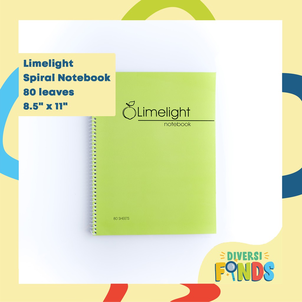 Limelight and Blueberry Spiral Notebook - 50lvs and 80lvs - Sm (6"x8.5 ...