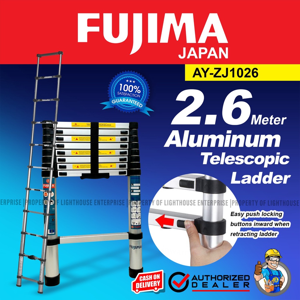 FUJIMA Japan Aluminum Folding Aluminum Ladder Telescopic Single Ladder ...