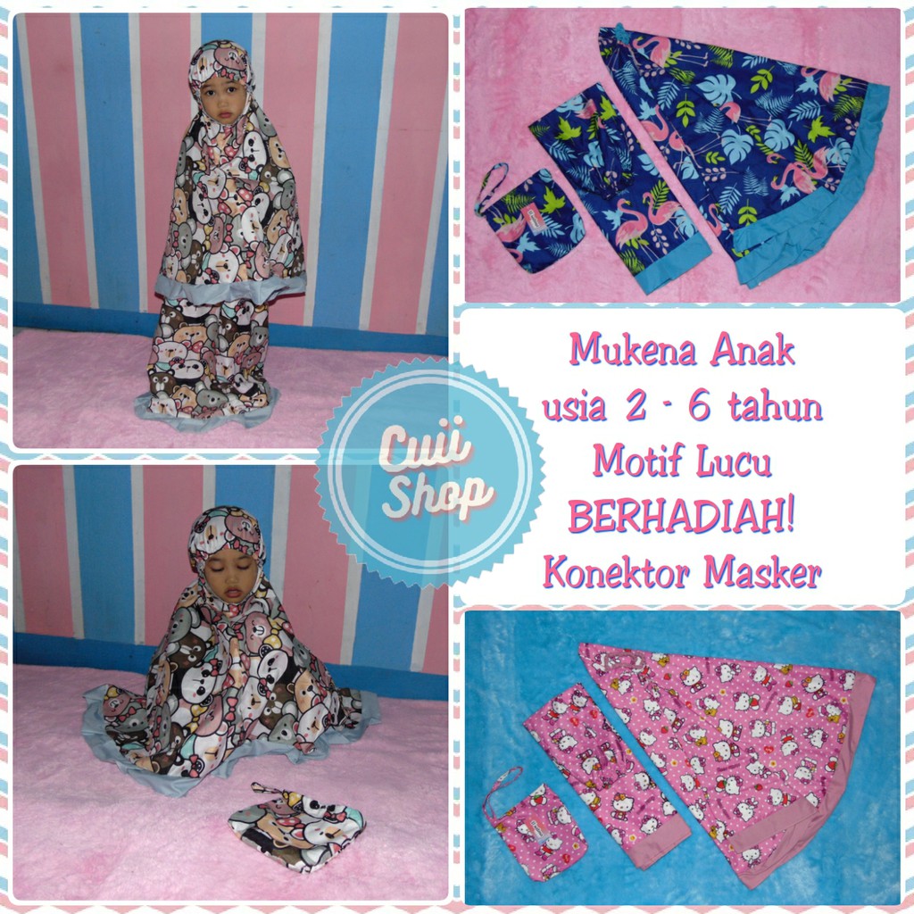 KATUN Mukena for Children with Cute Characters Ages 2 - 6 years (kids ...