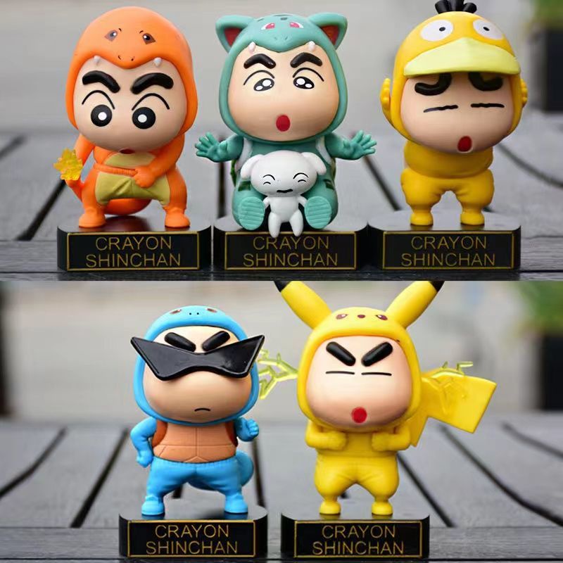 New cos Crayon Shin-Chan Pikachu Jenny Turtle Garage Kit Little Fire ...