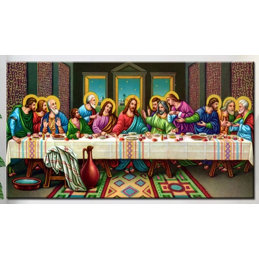 CRAFT DIY Diamond painting THE LAST SUPPER 120X60cm fully beaded round ...