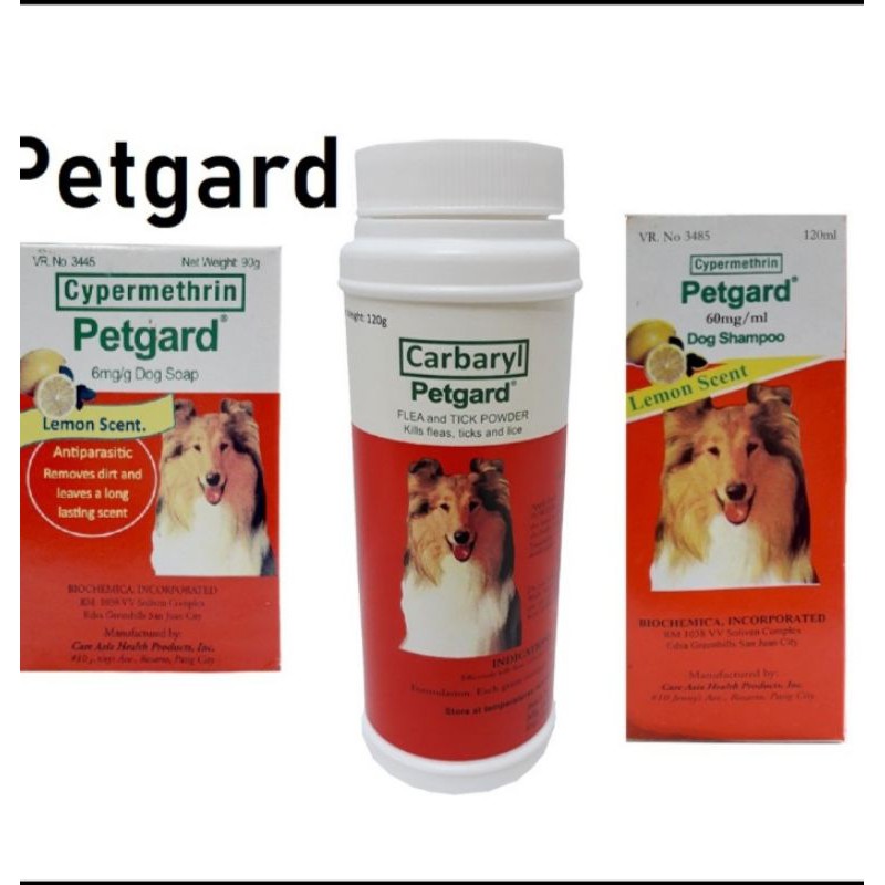 Petgard Carbaryl/Carbaril Dog Shampoo,Powder and Soap 60ml/120ml/240ml ...