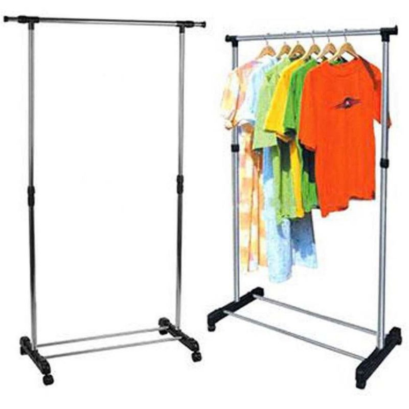 Ajustable Telescopic Single Pole Hanging Clothes Rack | Shopee Philippines