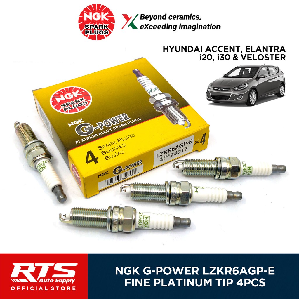 NGK LZKR6AGP-E Platinum Spark Plug For Hyundai Accent Elantra i30 i20 ...