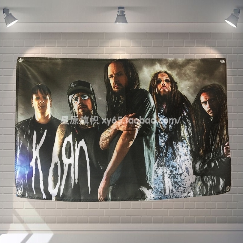 Cohen KORN band rock hanging cloth hanging flag bar piano music ...