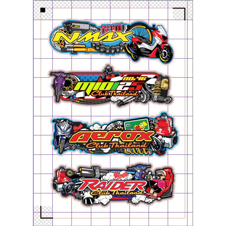 THAI LOOK VECTORS Vinyl Stickers Laminated | Shopee Philippines