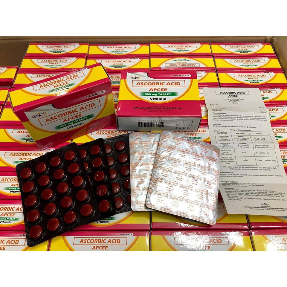 Apcee Vitamin C 500 mg Tablet Authentic | Shopee Philippines
