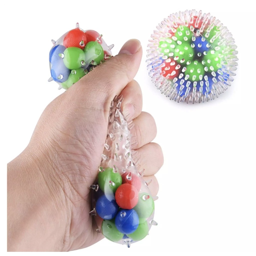 Rainbow DNA Stress Ball Toy Fidget Toys Squeeze Vent Ball With Colored ...