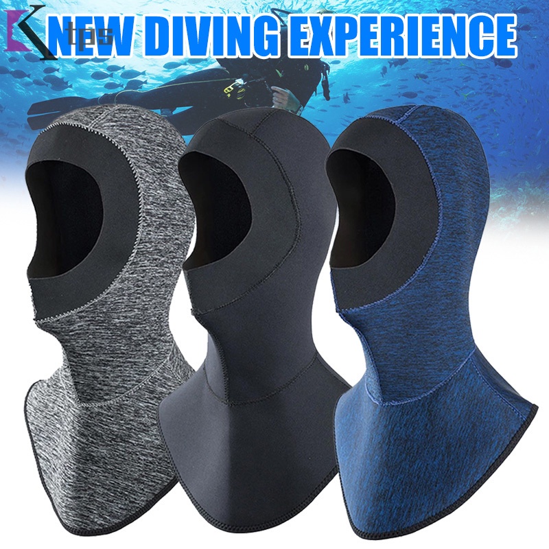 Neoprene Scuba Diving Hood 3MM Diving Cap Bib Dive Hood Warm Durable ...