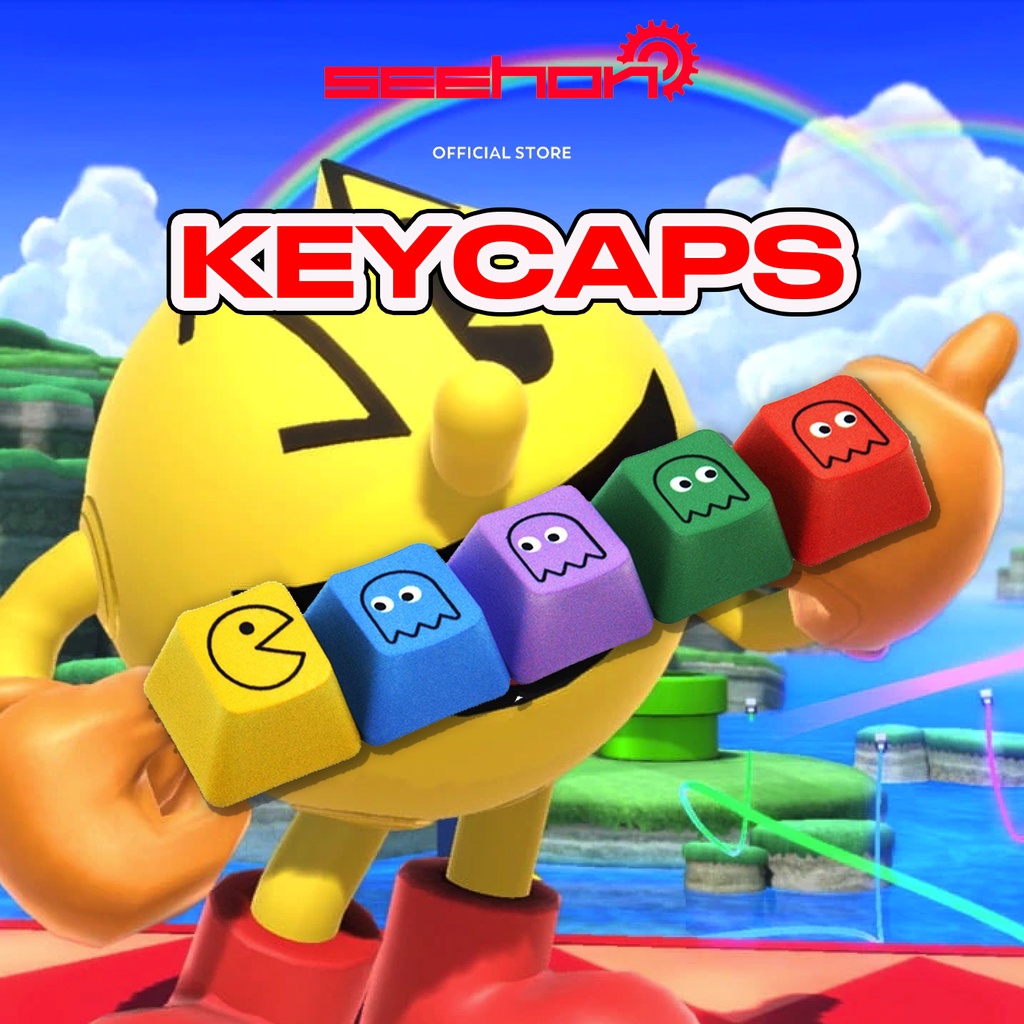 RGBY Mario Pacman Nintendo Switch Keycap For Mechanical Keyboard ...