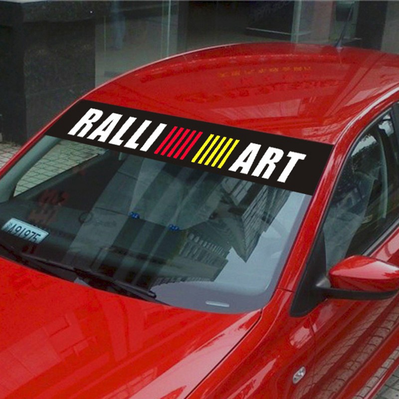 130x21cm Modified Ralliart MIVEC Vinyl Car Front Windshield Reflective ...