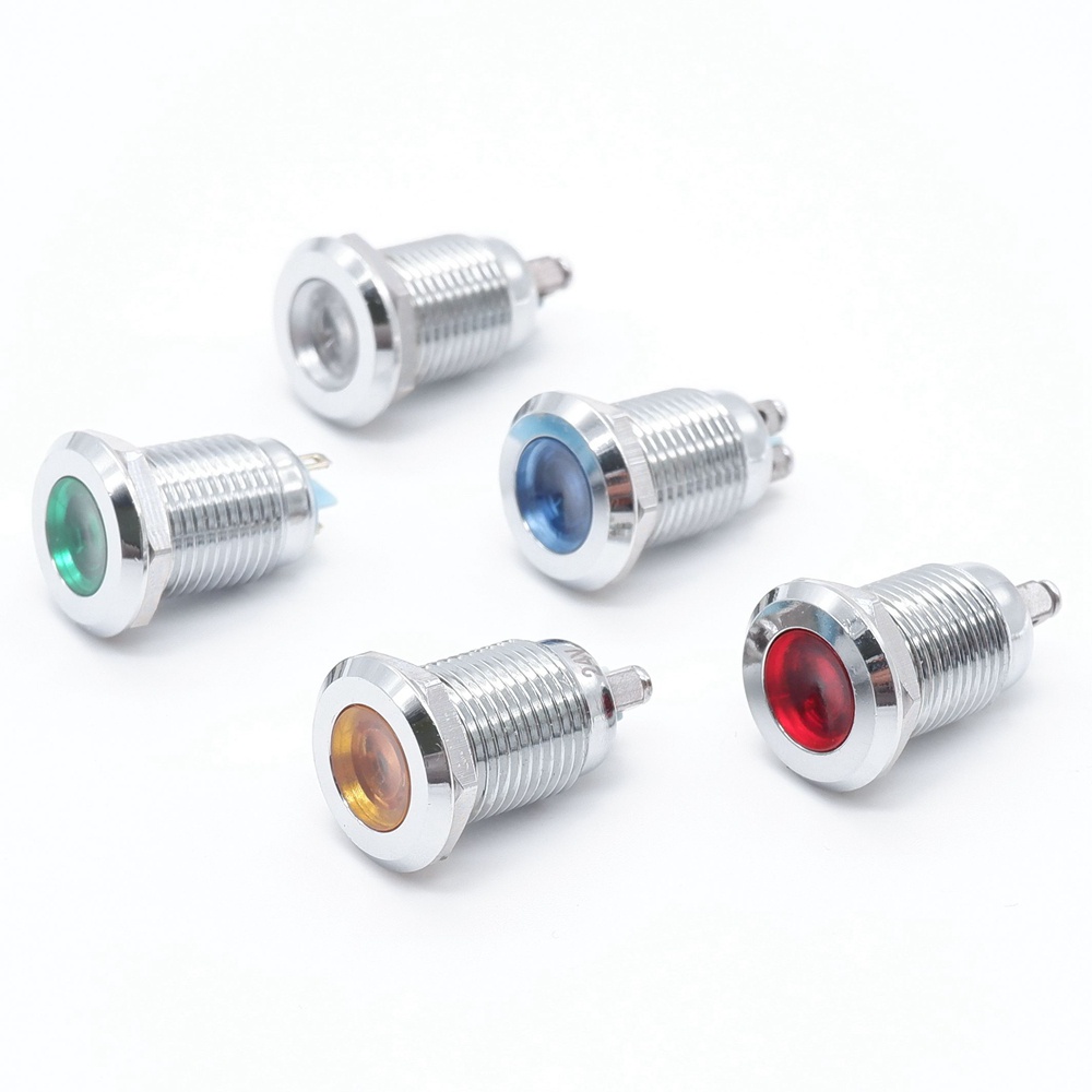 12mm LED Metal IndicatorLight 12mm Signal Lamp Pilot Lamp Flat Head 6V ...