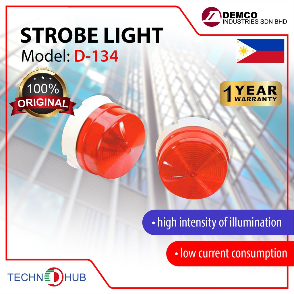 DEMCO Fire Alarm Single Strobe Light D-134R | Shopee Philippines