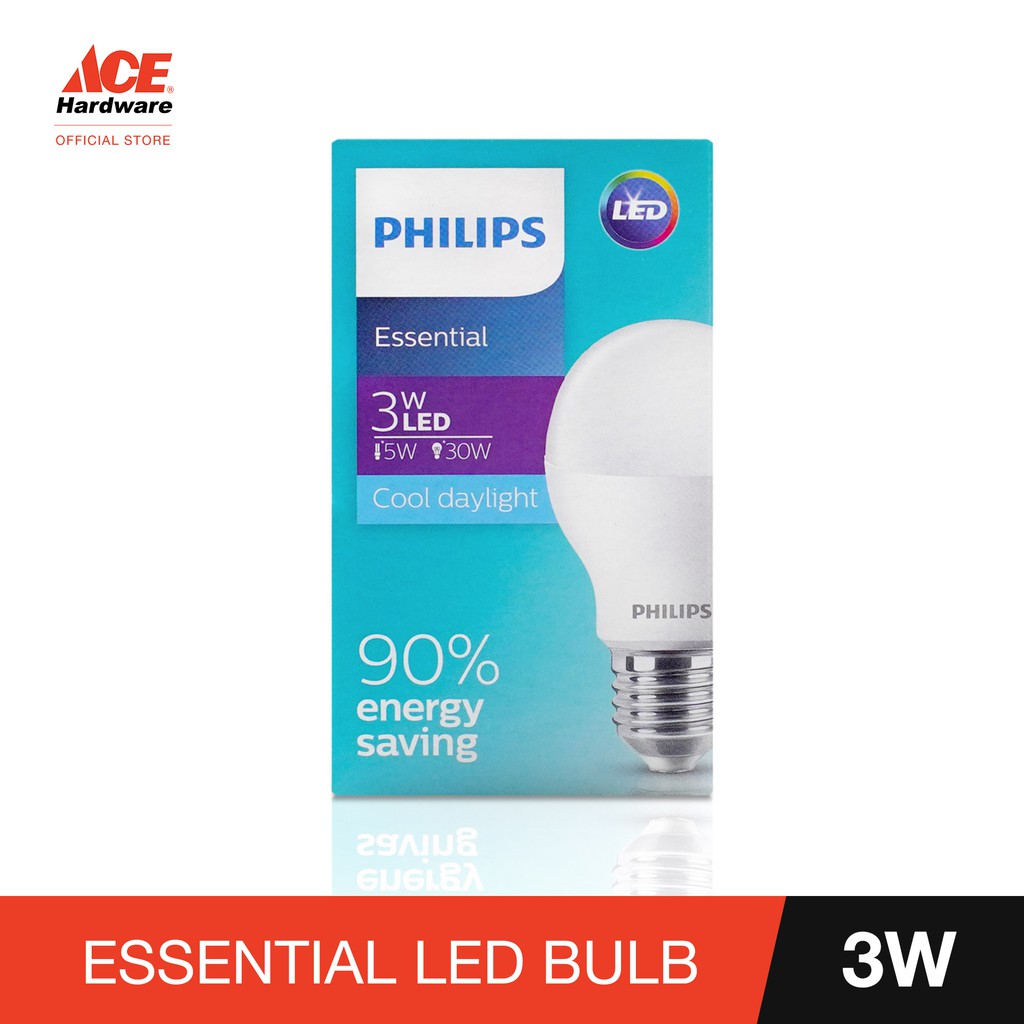 PHILIPS LED Bulb 3W Daylight 6500K P45 Ess | Shopee Philippines