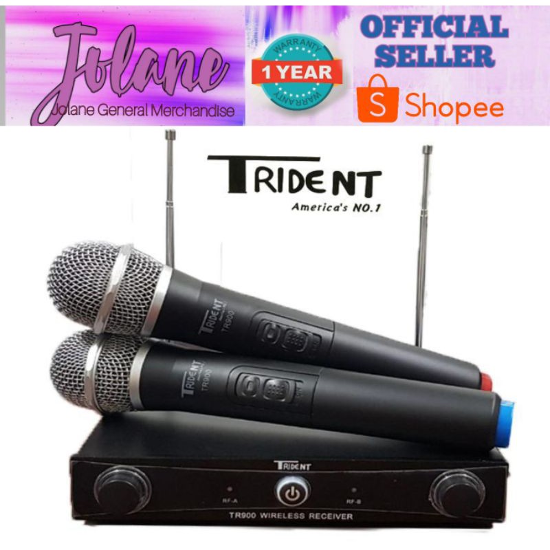 Trident TR900 Professional Dual UHF Wireless Microphone | Shopee ...