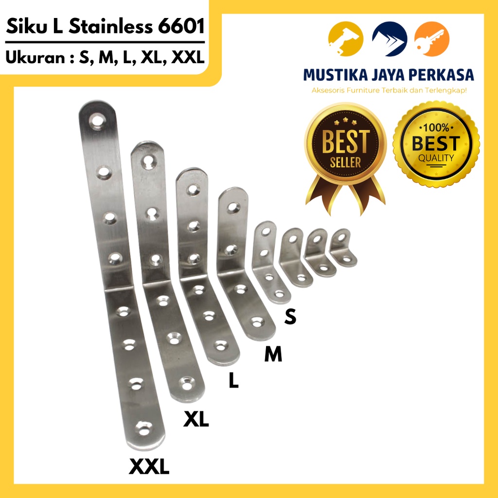 SIKU KAYU Ss Stainless L Angle Plate Wooden Cupboard Shelf Support ...