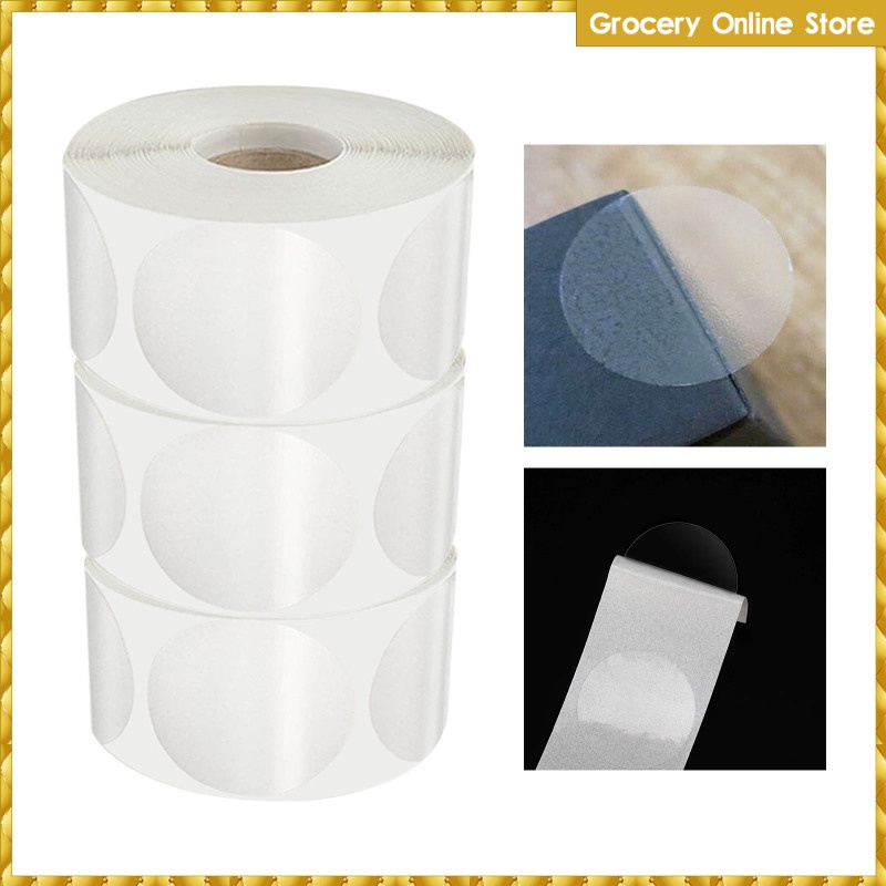 3 Rolls Clear Retail Envelope Seals for Mailing Packaging 1 Inch Round ...