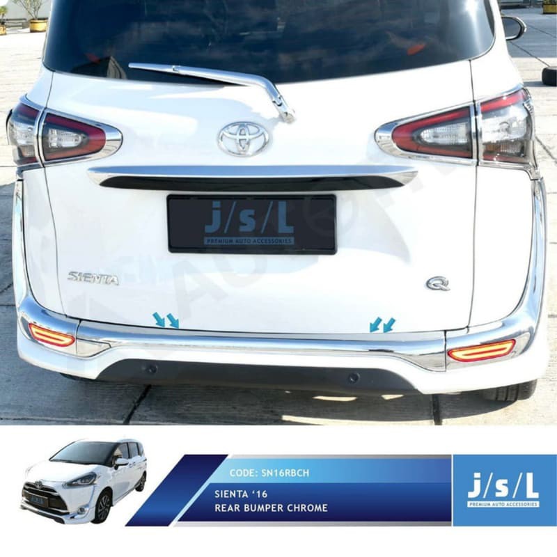 Toyota Sienta Cover Rear Bumper Chrome JSL/Rear Bumper Chrome | Shopee ...