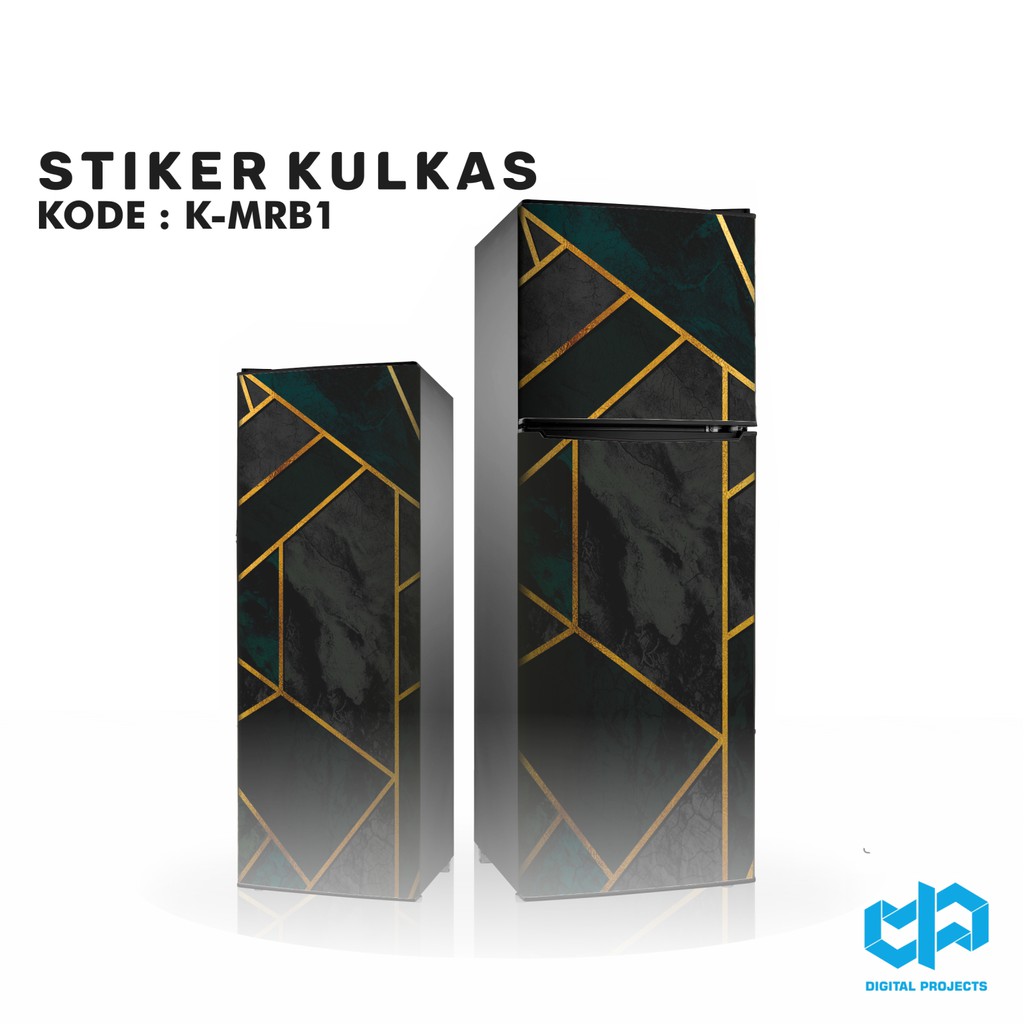 1 & 2 Door Refrigerator Stickers with Marble Motif K-MRB | Shopee ...