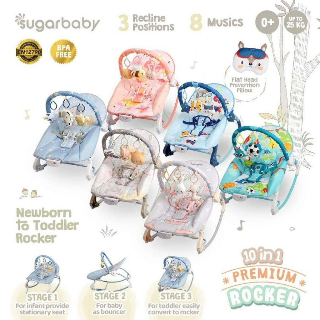 Sugar Baby Bouncer 10 in 1 Premium Rocker | Shopee Philippines