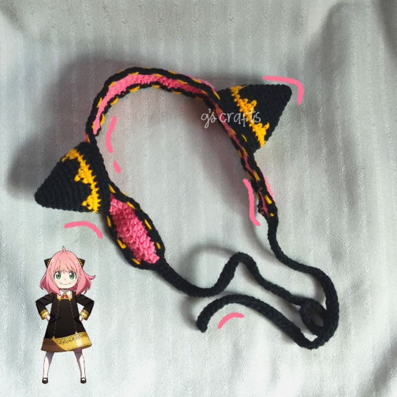G's Crafts Spy X Family-inspired Crochet Headband Anya and Yor Forger ...