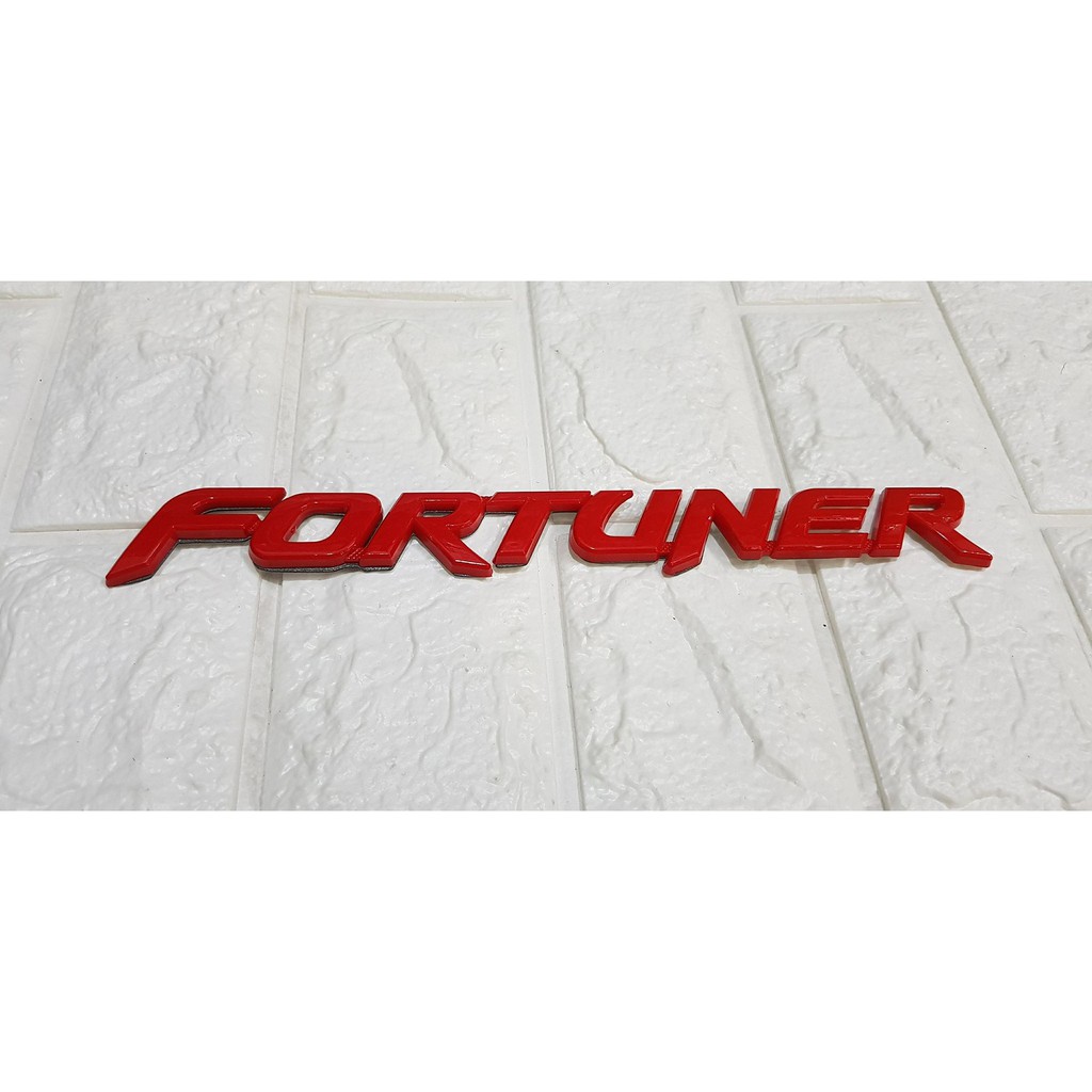 Fortuner Trunk Emblem (Red) | Shopee Philippines
