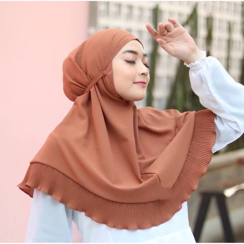 Daily hijab Bergo maryam Instant hijab Veil tali khimar diamond mariam ...