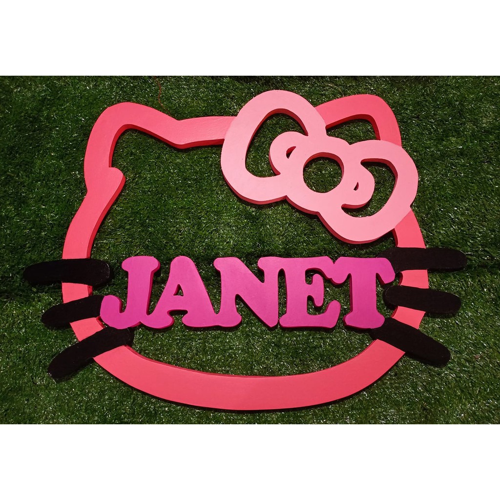 Hello Kitty Wood Wooden Letters Personalised Item Hello Kitty Wall ...