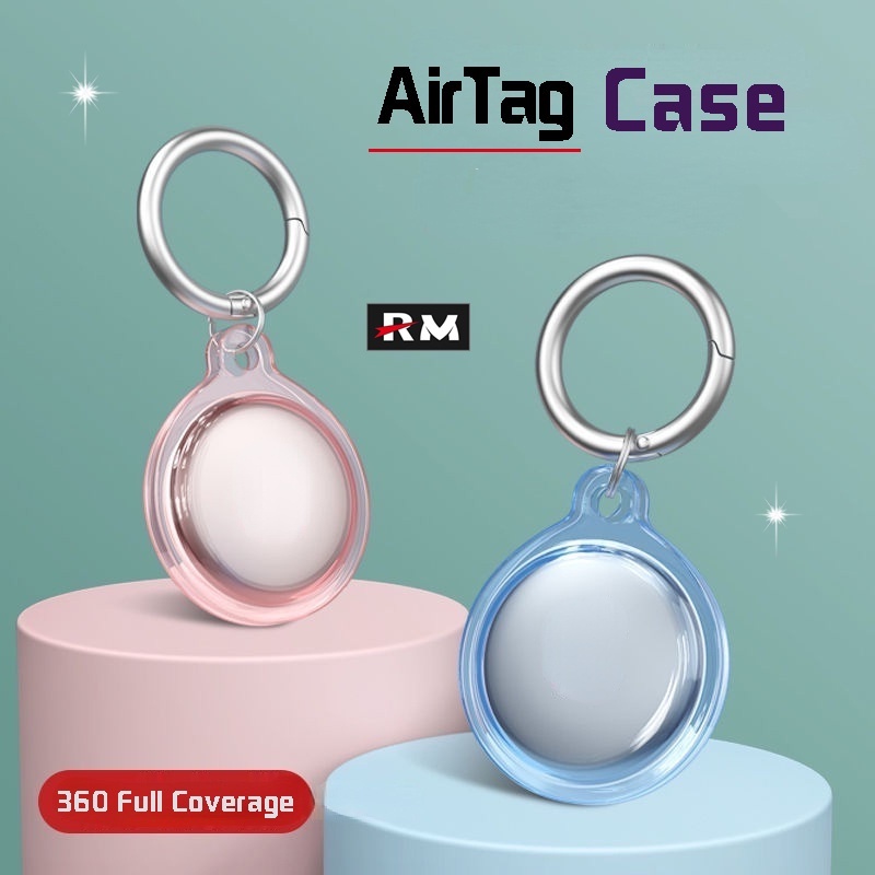 Full Cover Airtag Case Protector Cover Keychain Compatible For AirTags ...