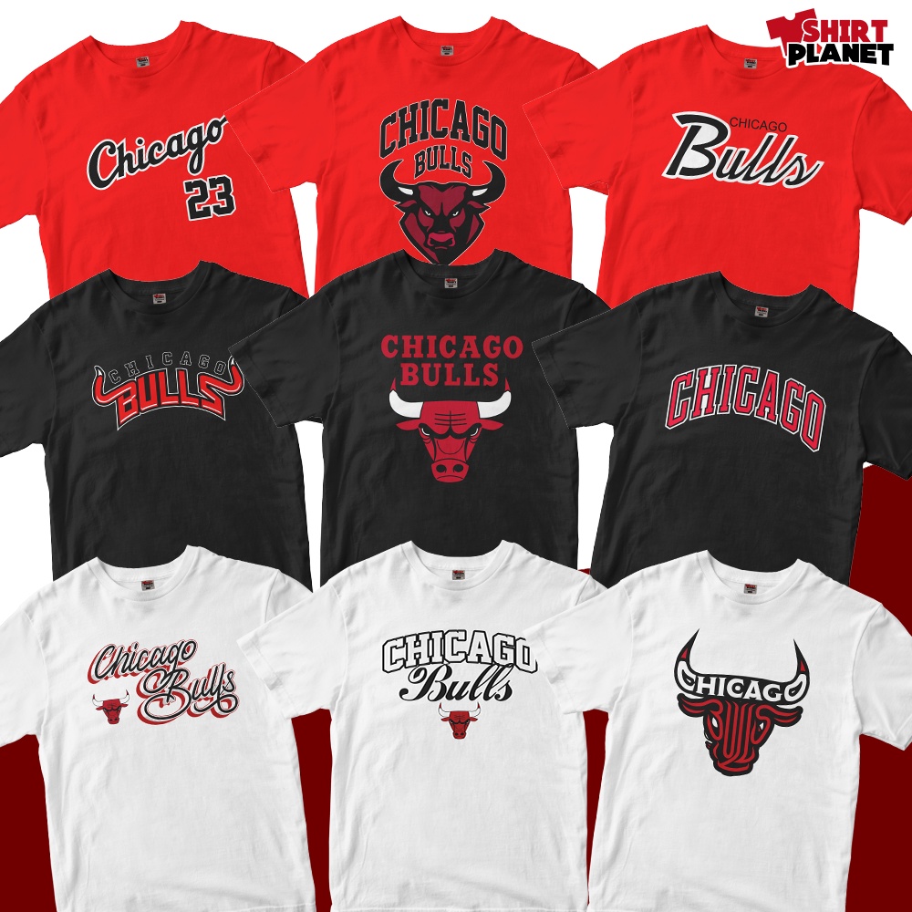 Chicago Bulls Design Collection Tees Unisex for Men and Women | Shopee ...