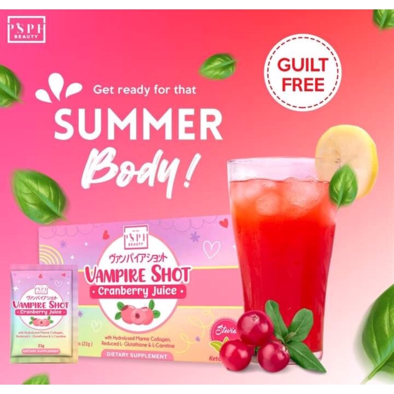 Vampire Shot Cranberry Juice for Slimming, Keto-Friendly by PSPH ...