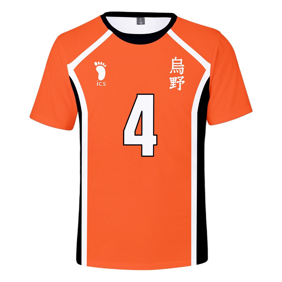 Haikyuu Jersey Cosplay Costume Karasuno High School T-shirt Short ...