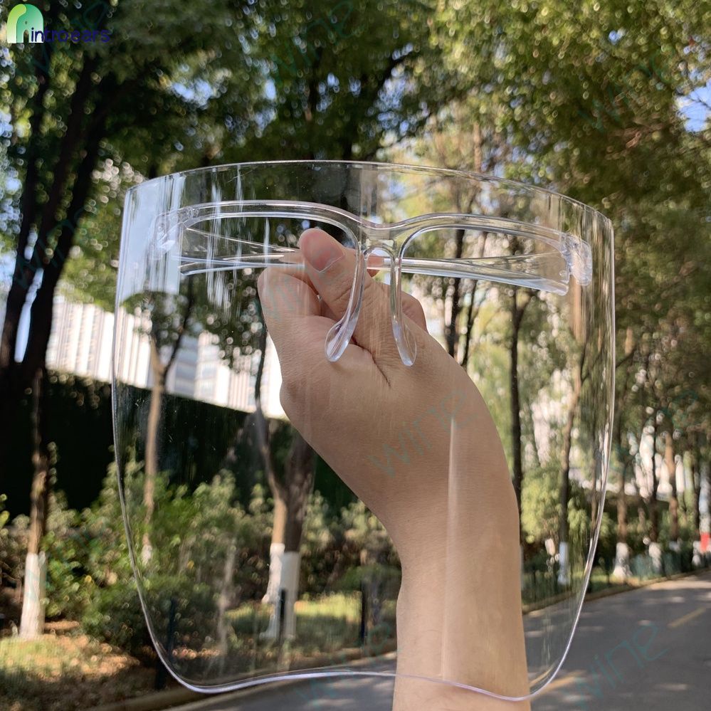 Acrylic Full face shield with glasses Unisex transparent face sheild ...