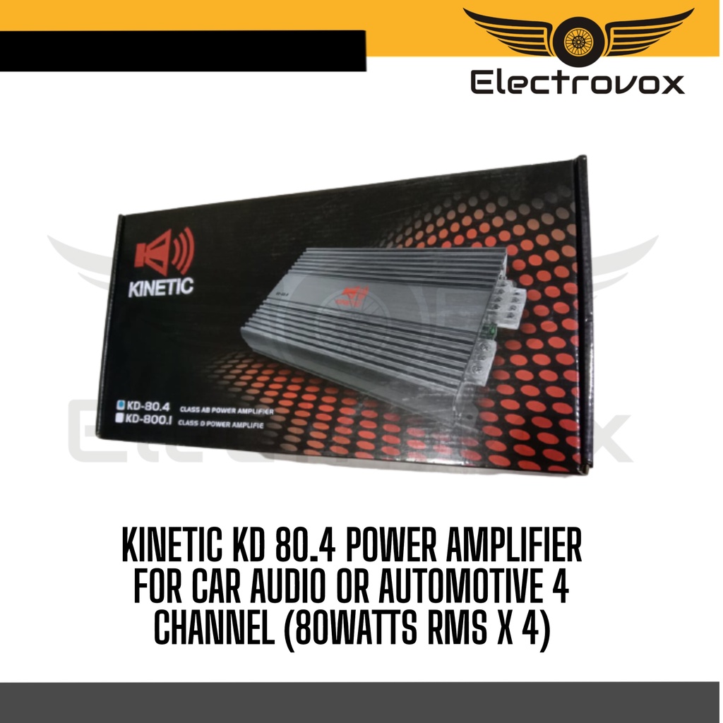 Kinetic KD 80.4 Power Amplifier For Automotive 4 Channel (80WATTS RMS X ...