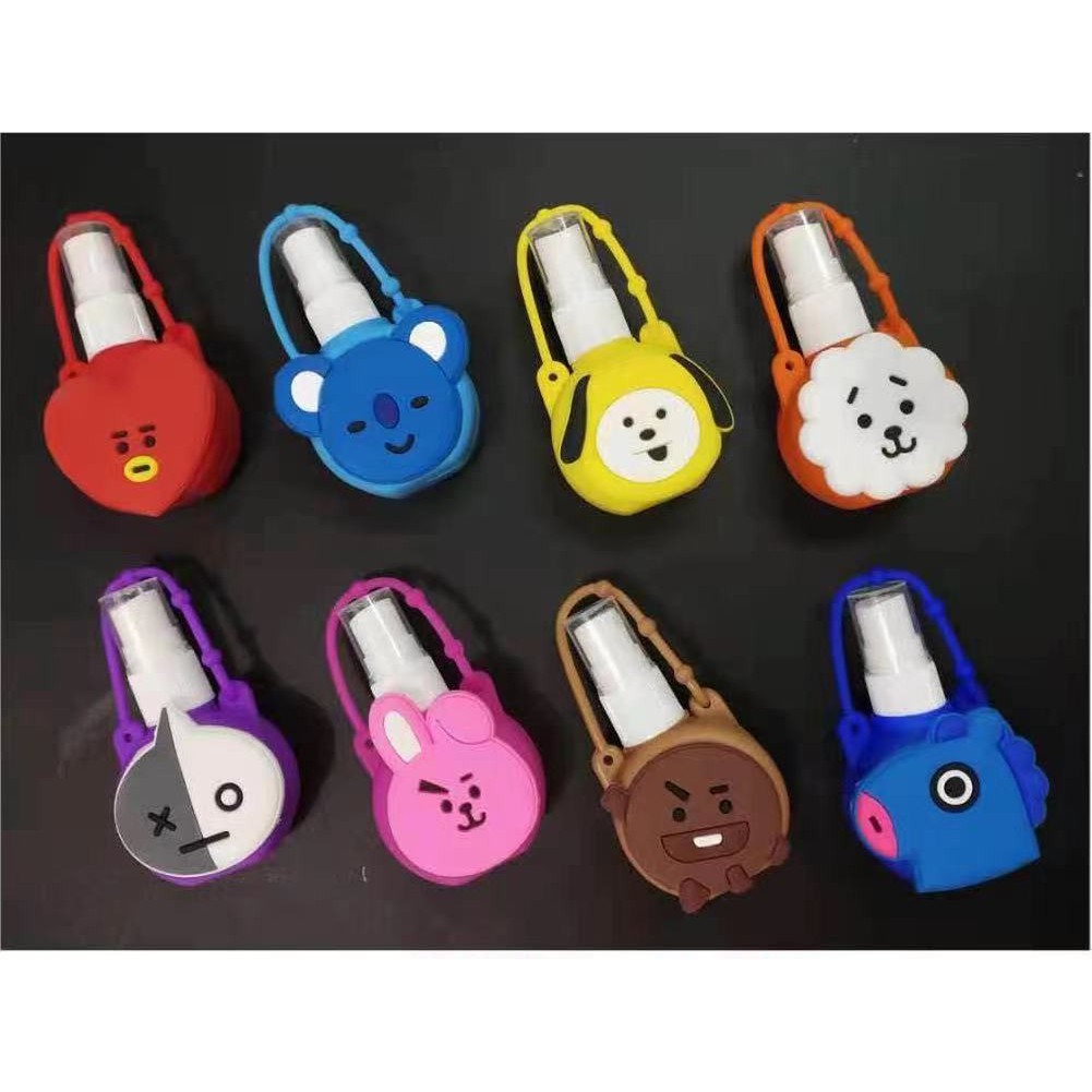 BTS BT21 KPOP Mini Alcohol Sprap Bottle Empty Travel Bottles 30ml ...