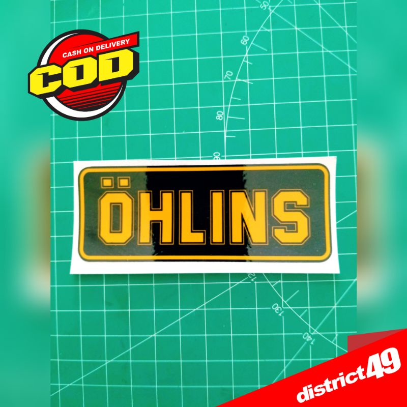 Waterproof Laminate print and cut Stickers - OHLINS Stickers - Racing ...