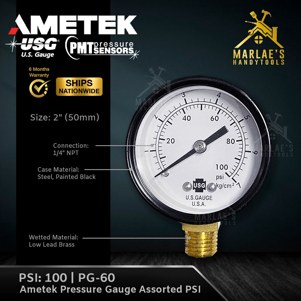 Ametek Pressure Gauge Assorted PSI | Shopee Philippines