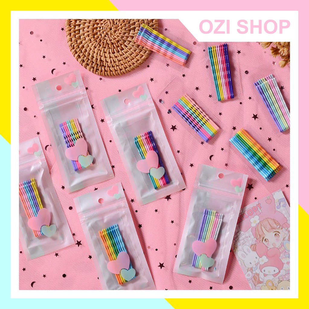 Set of 10 colorful rainbow toothpicks, Korean hairpins | Shopee Philippines
