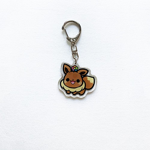 Pokemon Keychain Eevee Eeveelution Flareon Vaporeon Jolteon Espeon Umbreon Glaceon Leafeon ...