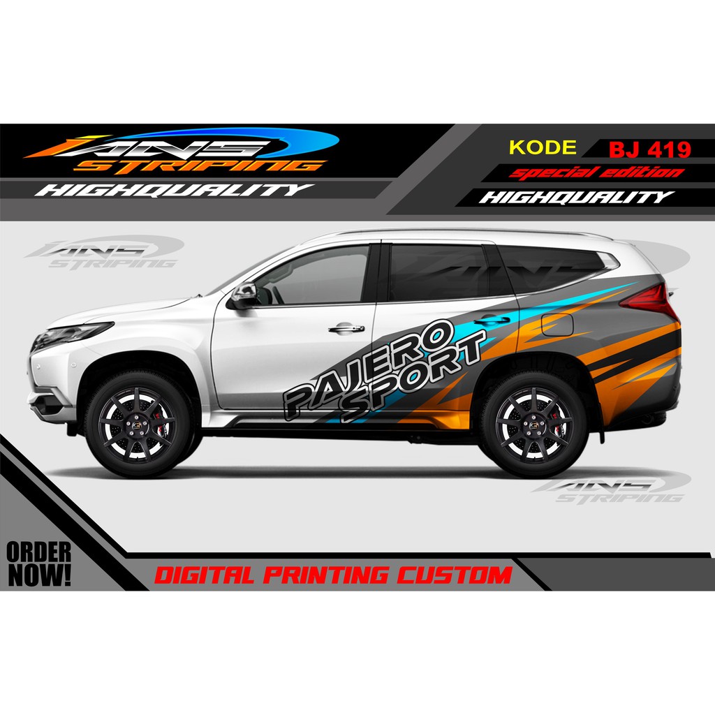 Pajero CAR STICKER / PAJERO, FORTUNER CAR STICKER DECAL / CAR STICKER ...