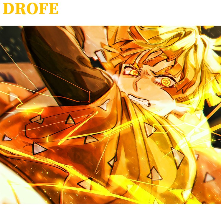 DROFE 40x50cm Demon Slayer Paint By Numbers Wall Art Handmade Painting ...