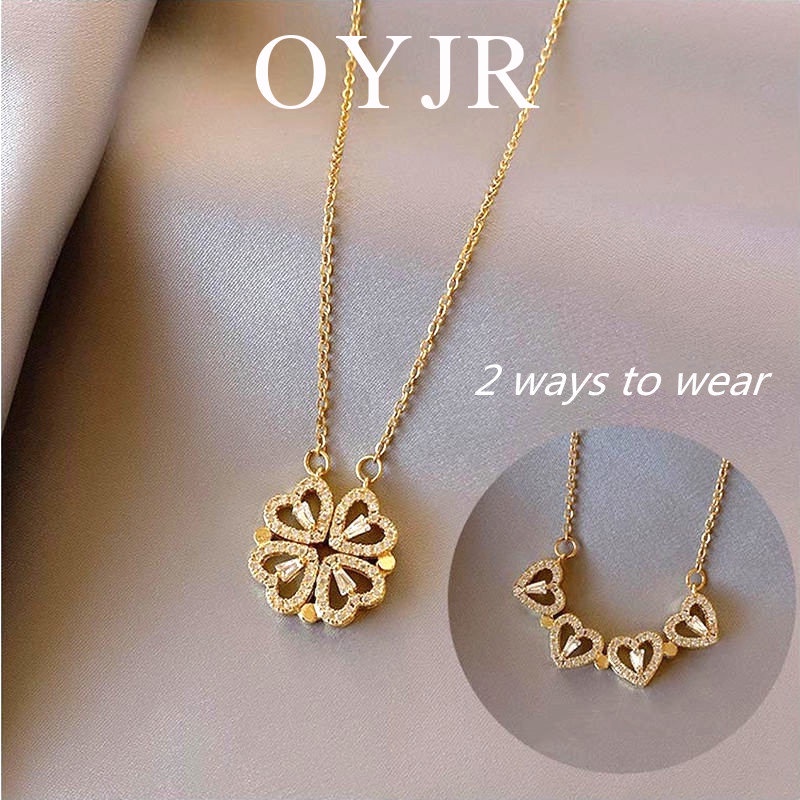 OYJR Love Heart Necklace for Women Non Tarnish Chain Choker Pendant ...