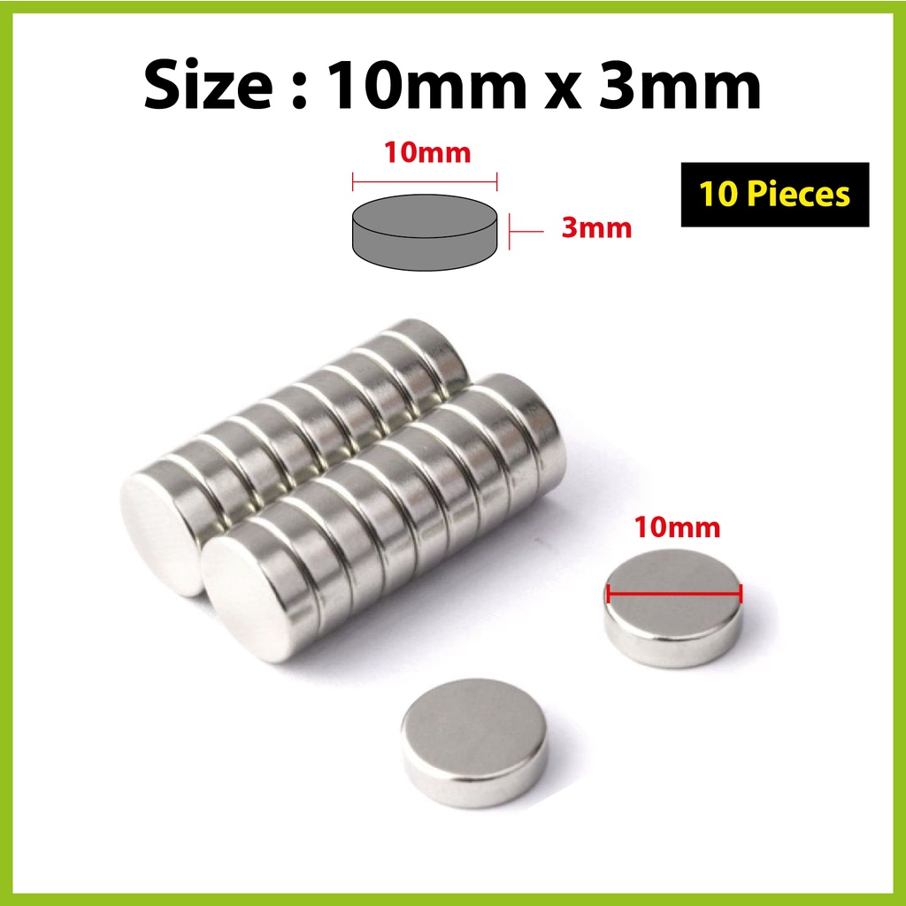 10 pcs Diameter : 10mm/12mm/15mm Neodymium strong round magnet / SUPER ...