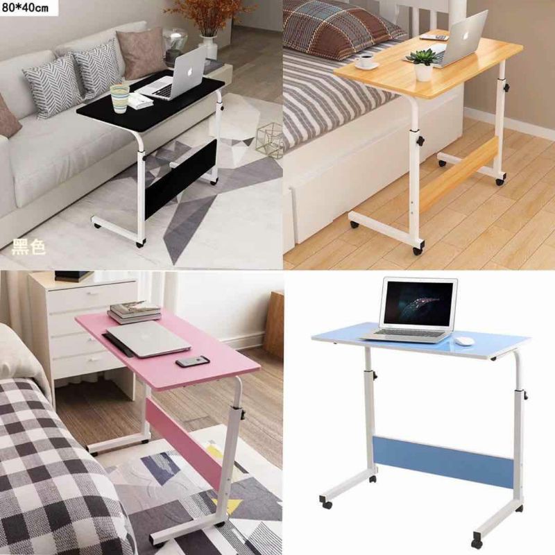 Adjustable wheel 80x40 bedside table bedside laptop desk | Shopee ...